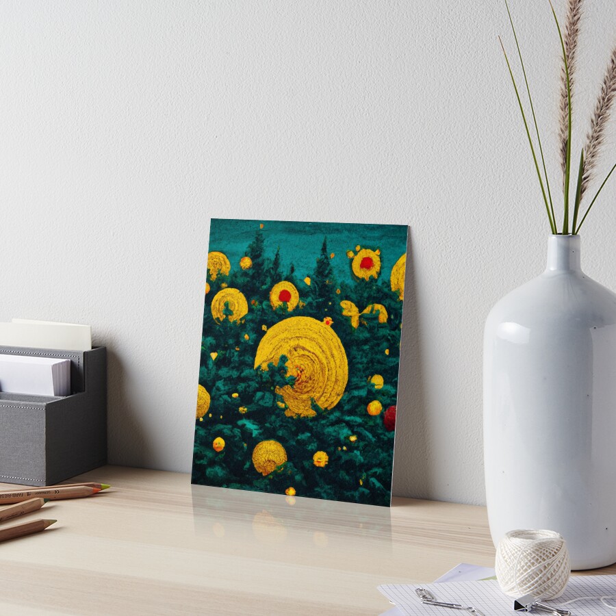 "Van Gogh Christmas Painting Starry Night Remake" Art Board Print for ...