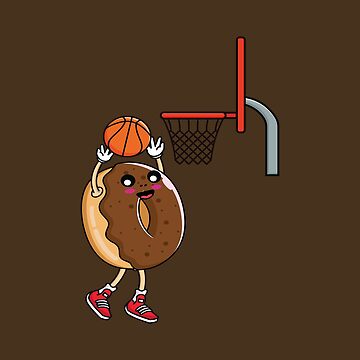 "Cute donut playing basketball" Poster for Sale by Donutlovers | Redbubble