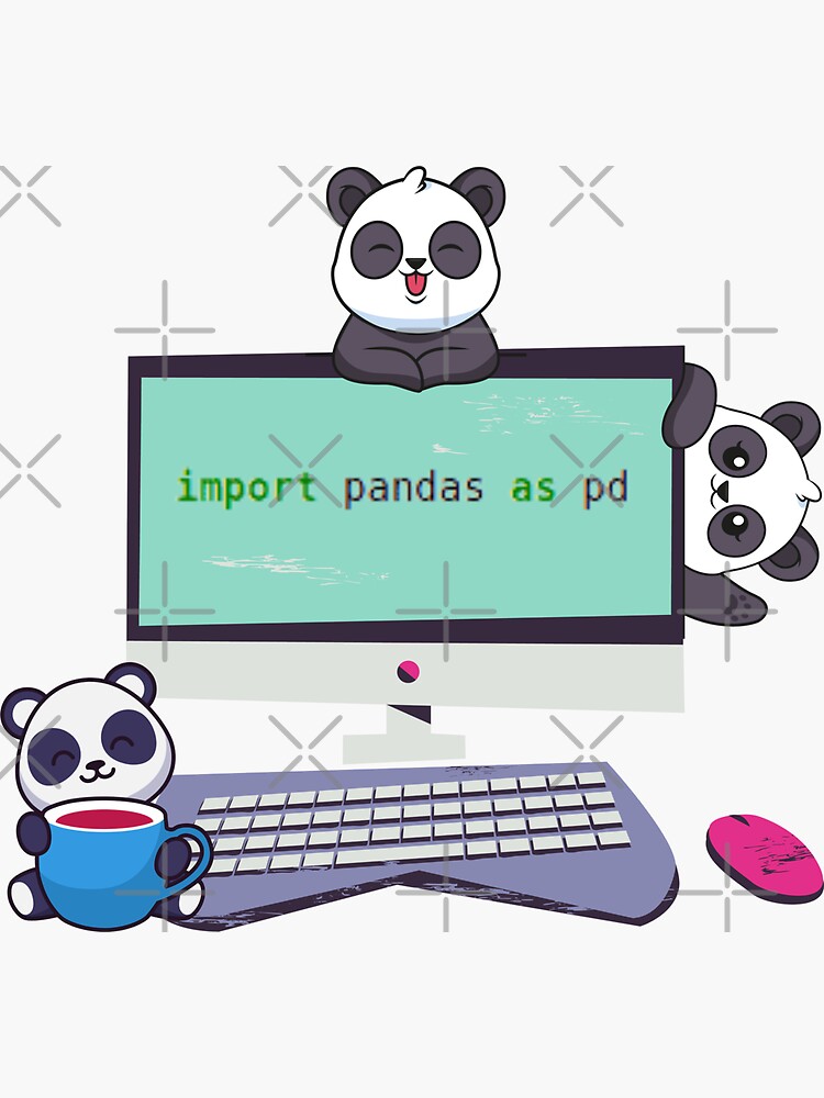 Import Pandas Python Joke Design Sticker For Sale By T1n3333 Redbubble 