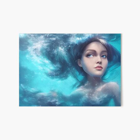 "Portrait of the Goddess of the Ocean Underwater. Fae, mermaid, genie ...
