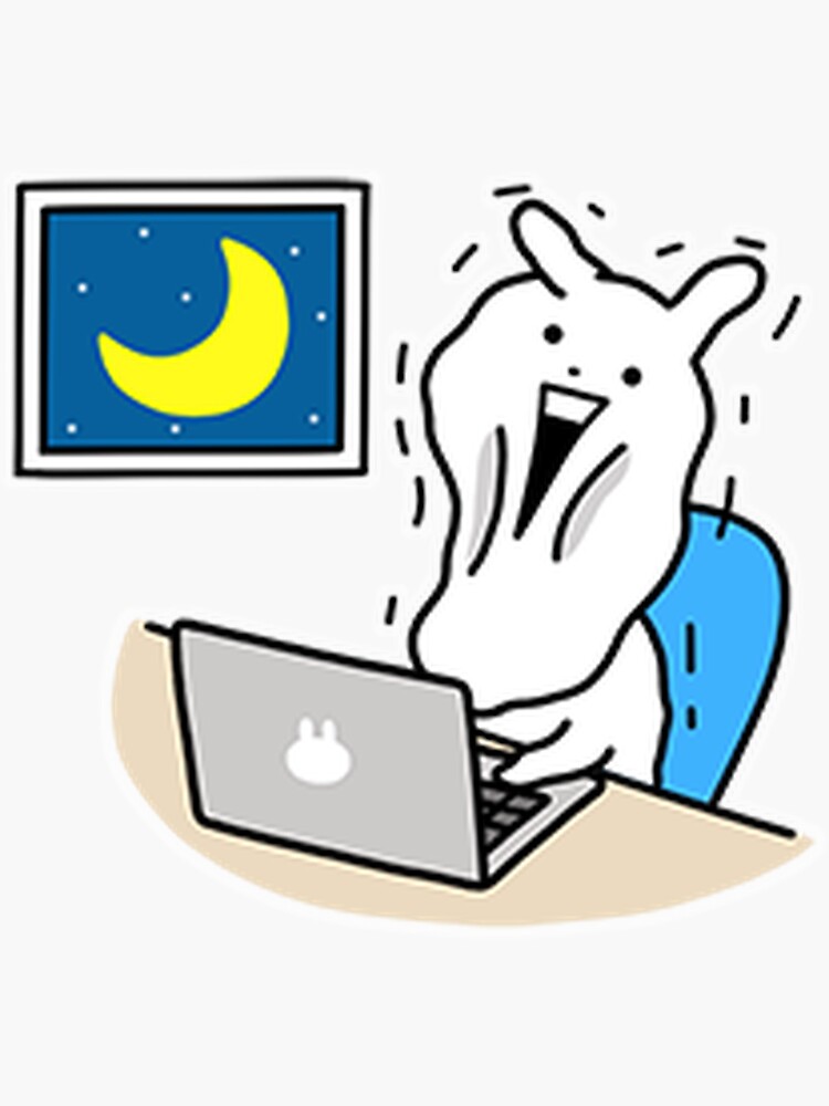 "White Rabbit Hyperactivity Funny Meme" Sticker for Sale by horseford76 ...