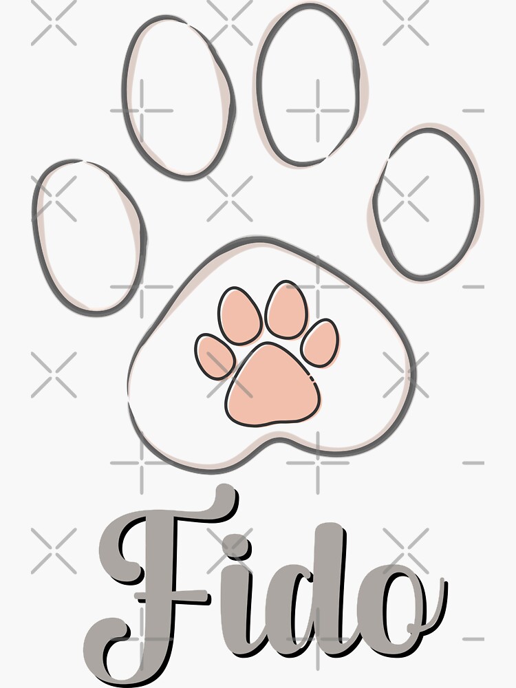 "Fido Name" Sticker for Sale by CreativeKris | Redbubble