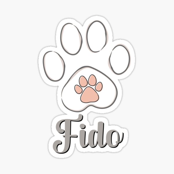 "Fido Name" Sticker for Sale by CreativeKris | Redbubble