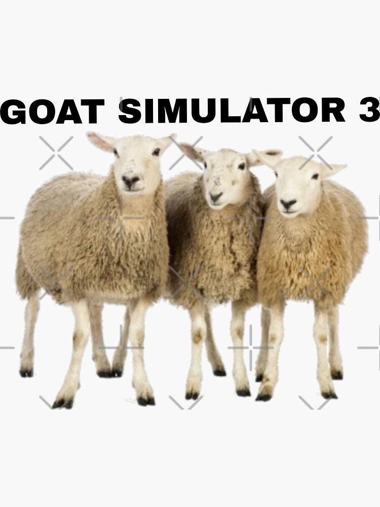 "Goat Simulator 3 Funny" Sticker for Sale by Trendy-Now | Redbubble