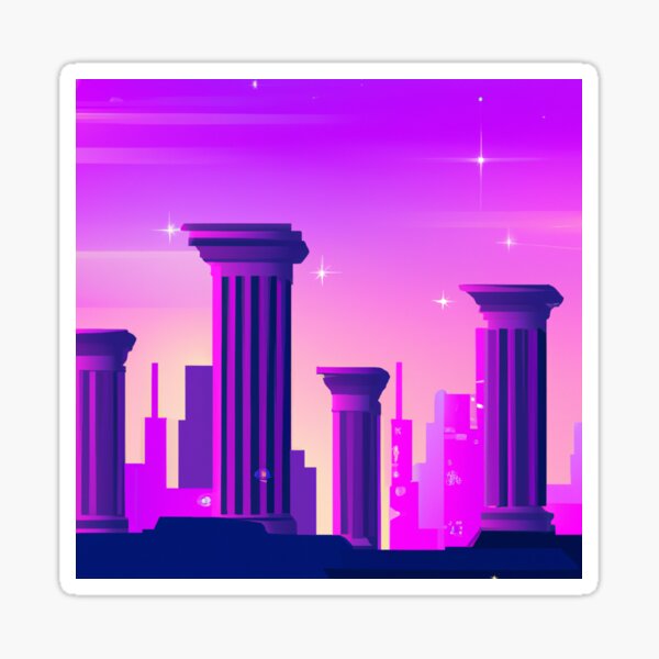 "Magical classical columns" Sticker for Sale by SJG-digital | Redbubble