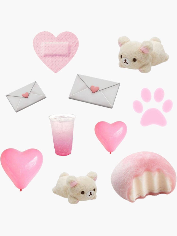 "Cute Pink Sticker Pack" Sticker for Sale by Itss-Soph1e | Redbubble