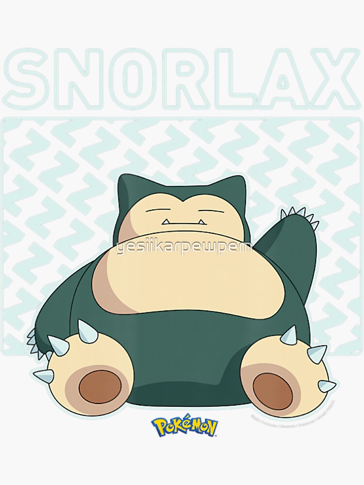 "Pokémon Snorlax" Sticker for Sale by yesiikarpewpem | Redbubble