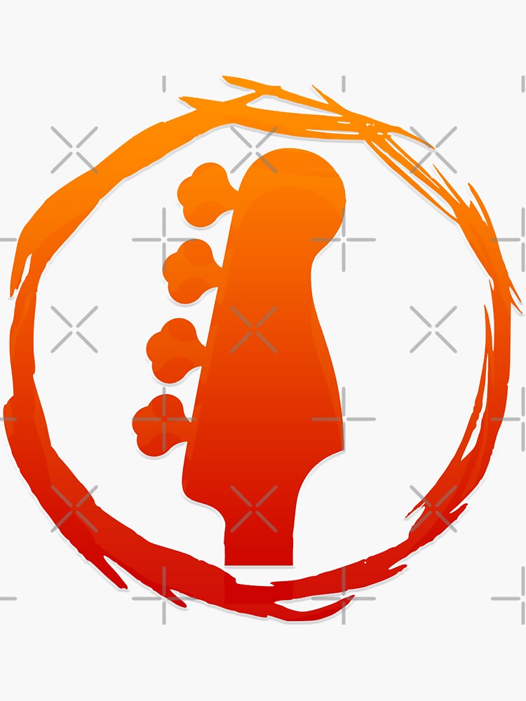 "Bass Headstock" Sticker for Sale by wasisnt | Redbubble