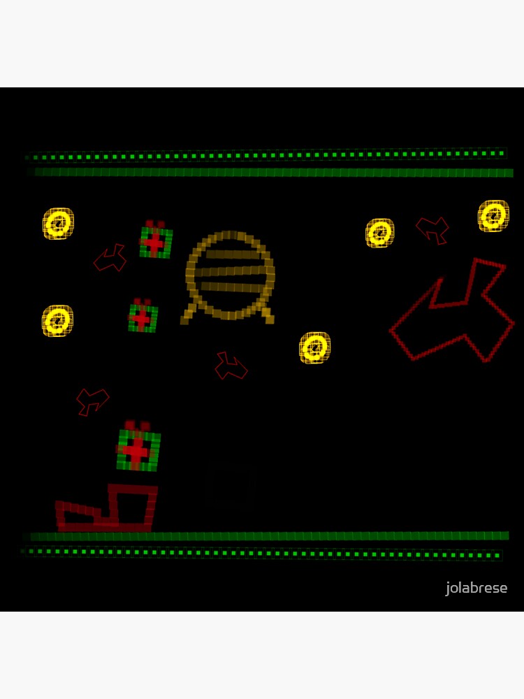 "8-Bit Santa Sleigh Neon Video Game Black Background - Christmas ...