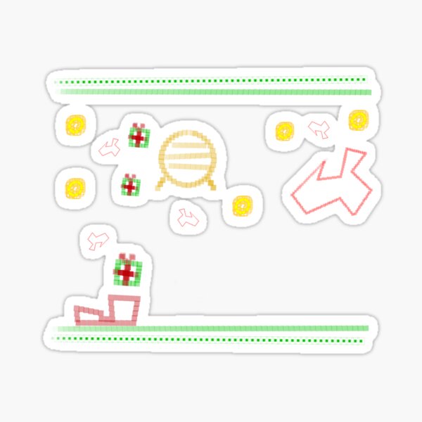 "8-Bit Santa Sleigh Neon Video Game - Christmas" Sticker for Sale by ...