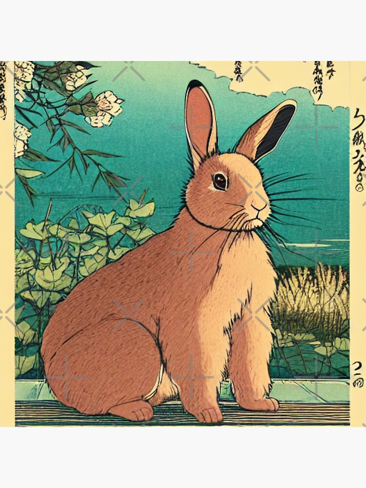 "Just A Vintage Bunny Rabbit Drawing with Cute Eyes" Poster for Sale by ...