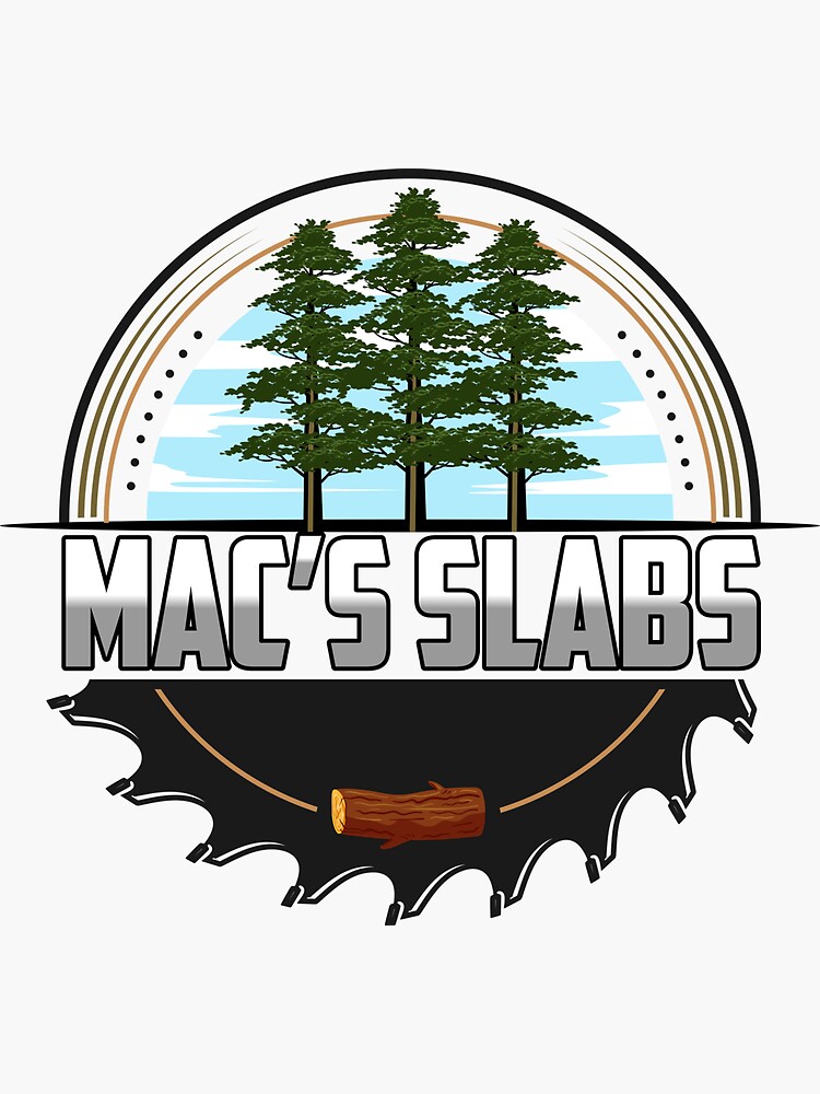 "creative sawmill no forest machinary logo for cutting" Sticker for ...