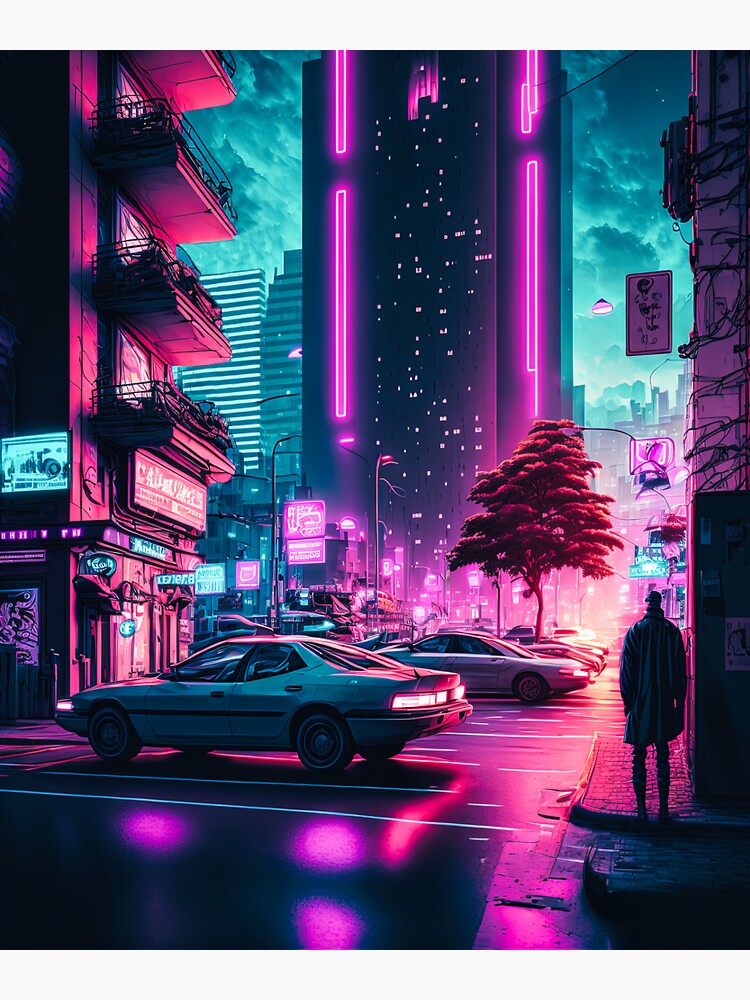 "Retrowave Synthwave 80s Design For The Eighties Music Lovers" Sticker ...