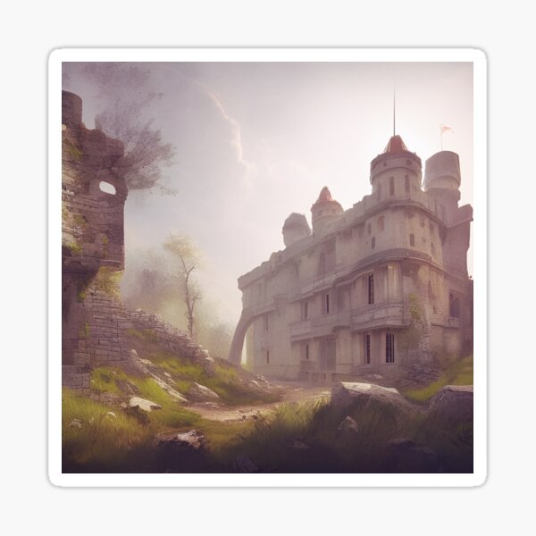 "Ruins of a medieval castle" Sticker for Sale by randa102 | Redbubble