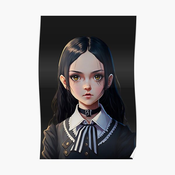 "Wednesday | anime manga style | Addams family series 2022 | gift idea ...