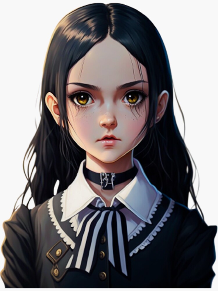 "Wednesday | anime manga style | Addams family series 2022 | gift idea ...