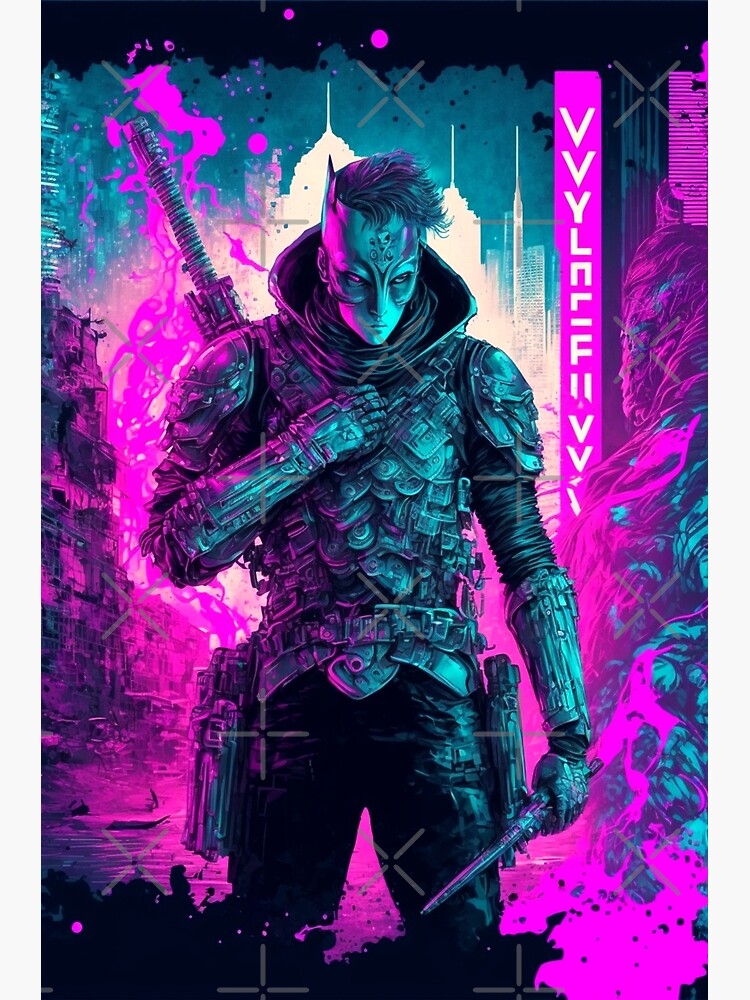 "Cyberpunk Warrior (Neo Noir Blade Runner Retrosynth Cityscape ...