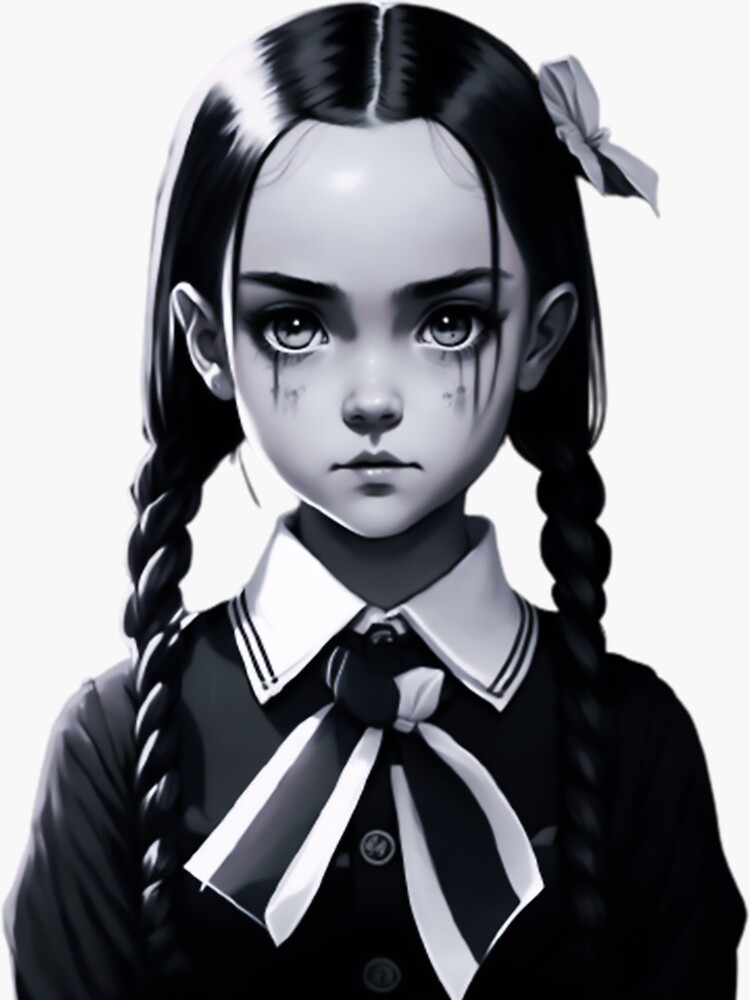 "Wednesday | anime manga style | Addams family series 2022 | gift idea ...