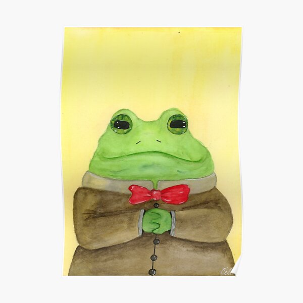 "Mr. Dr. Professor Frog" Poster for Sale by TheFrogPrints | Redbubble