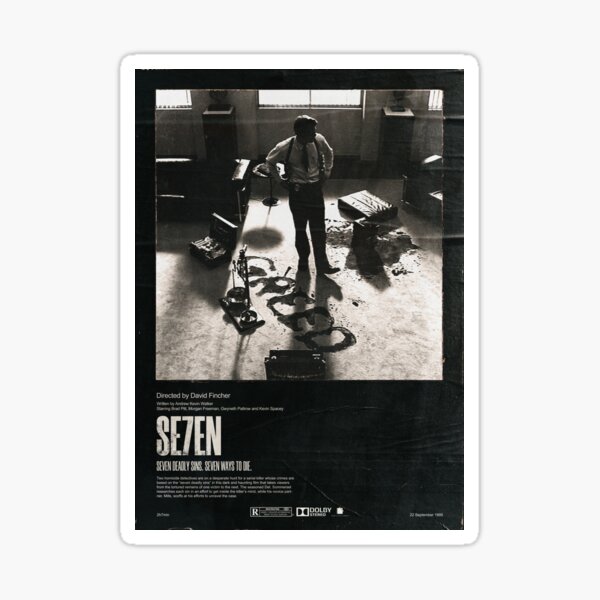 "Se7en Vintage Movie" Sticker for Sale by GenerateArtAI | Redbubble