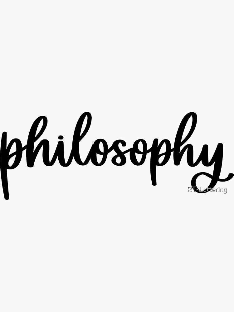 "Philosophy - Folder/Binder" Sticker for Sale by RT-Lettering | Redbubble