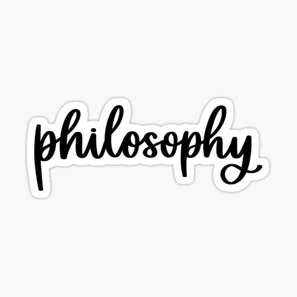 "Philosophy - Folder/Binder" Sticker for Sale by RT-Lettering | Redbubble