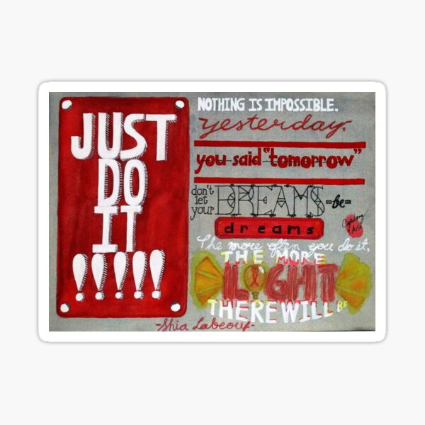 "Intense Motivational Typography" Sticker by ChannelCzar | Redbubble