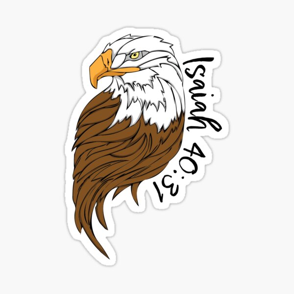 "Eagle Isaiah 40:31" Sticker for Sale by aclarkdesign | Redbubble