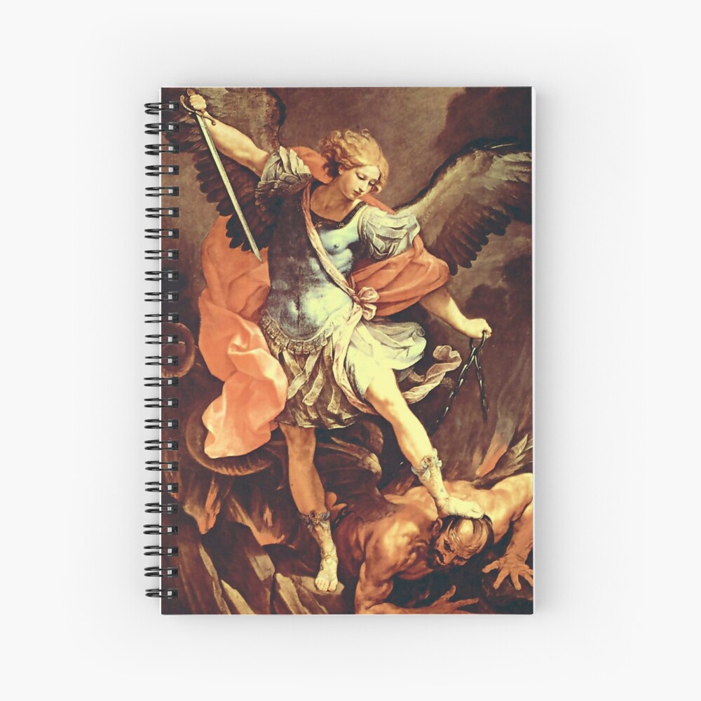"St. Michael Archangel" Spiral Notebook for Sale by BulganLumini ...