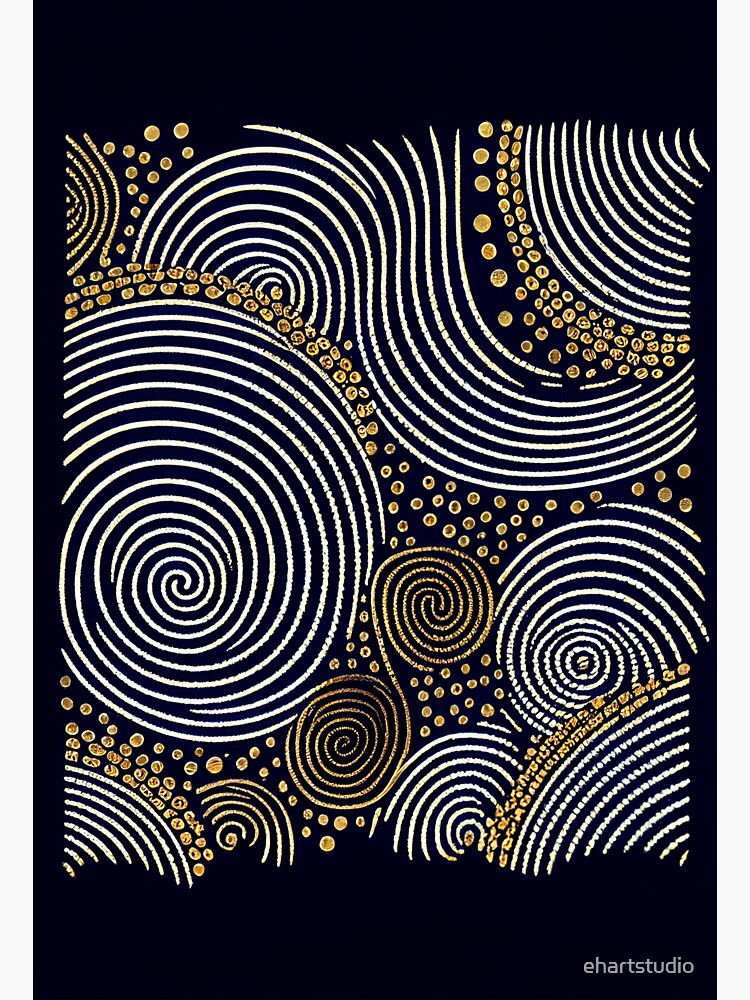 "White Gold and Navy Blue Modern Abstract Cycle" Sticker for Sale by ...