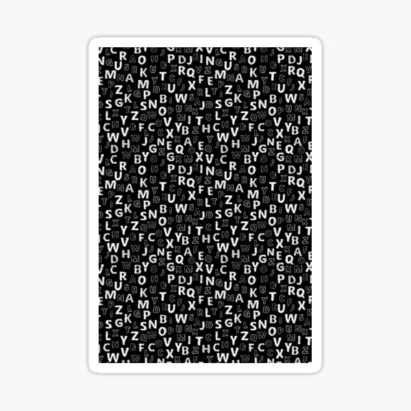 "English Letters" Sticker for Sale by AI-Creation | Redbubble