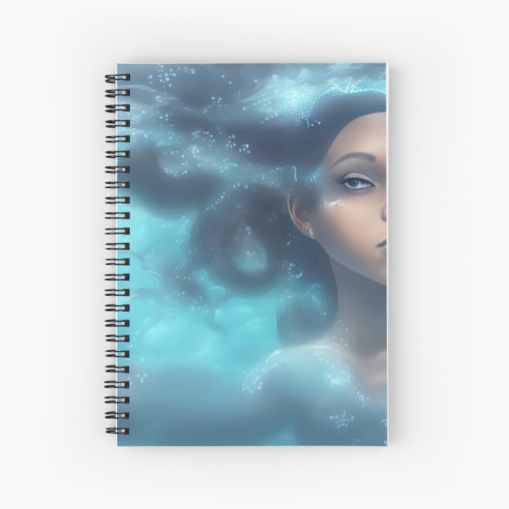 "Portrait of the Goddess of the Ocean Underwater (Black-African skin ...