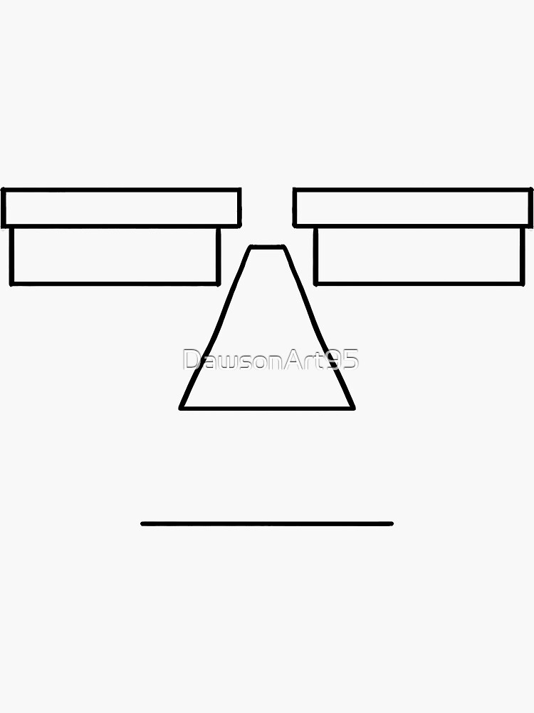 "Dead pan emoticon " Sticker for Sale by DawsonArt95 | Redbubble