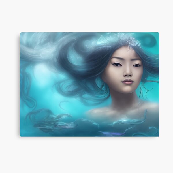 "Portrait of the Goddess of the Ocean Underwater (Asian ethnicity). Fae ...