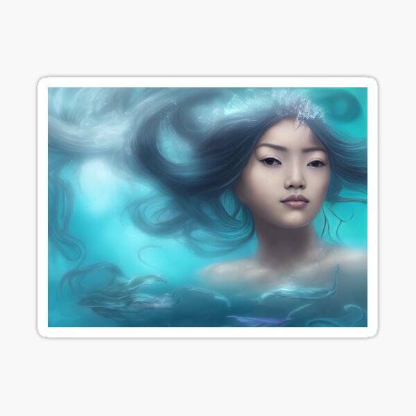 "Portrait of the Goddess of the Ocean Underwater (Asian ethnicity). Fae ...