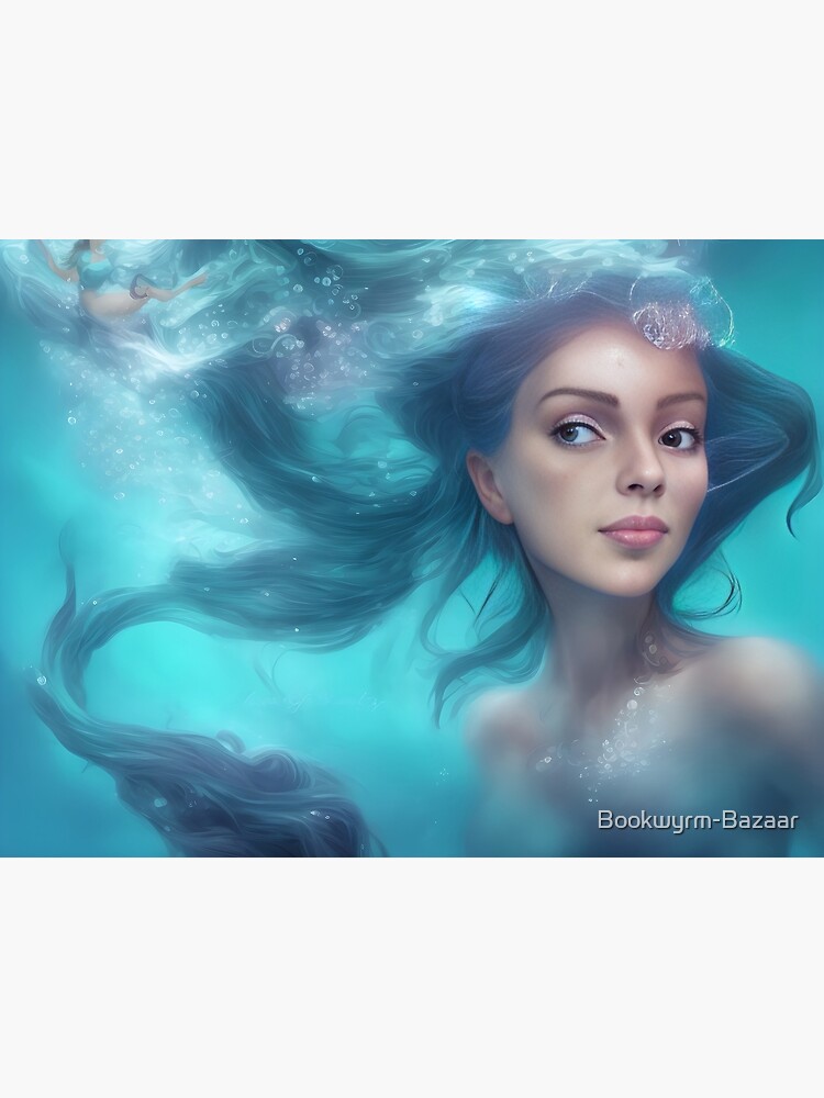 "Portrait of the Goddess of the Ocean Underwater. Fae, mermaid, genie ...