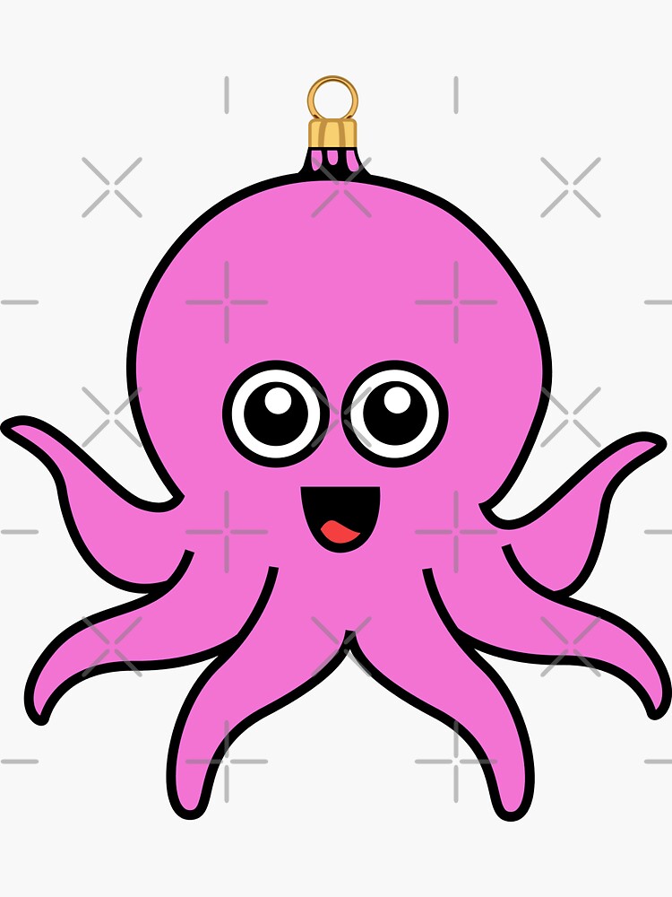 "Octopia-art Christmas ball drawing" Sticker for Sale by Blondiabshop ...