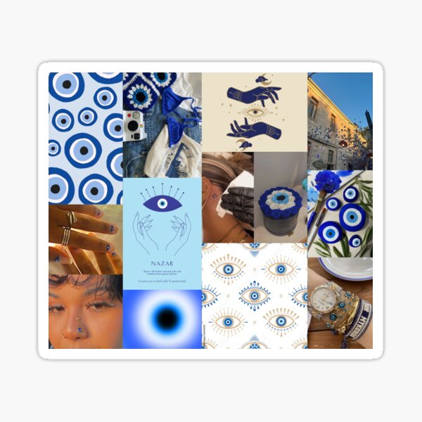 "evil eye aesthetic collage" Sticker for Sale by morgananjos | Redbubble