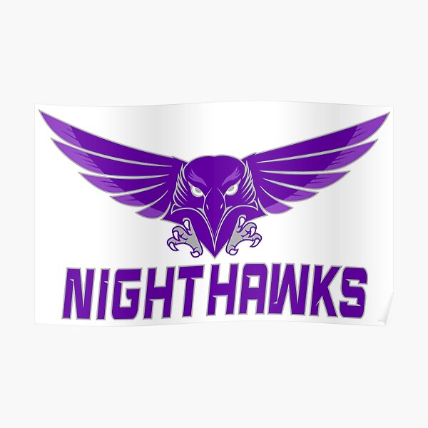 "Nighthawks Fantasy Football Logo with Word Mark" Poster for Sale by ...