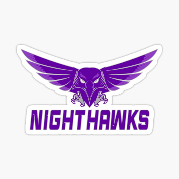 "Nighthawks Fantasy Football Logo with Word Mark" Sticker for Sale by ...