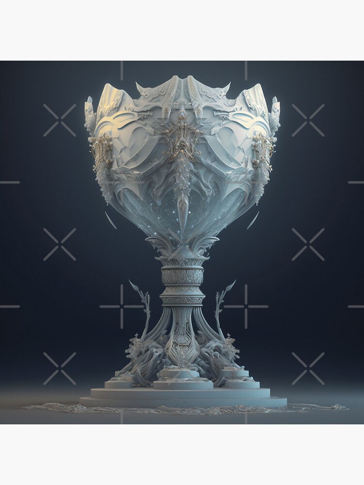 "A Giant Ice Crystalised Chalice Statue - Structure" Sticker for Sale ...