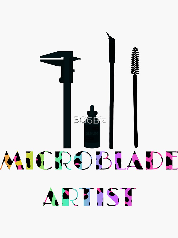 "Microblade Artist Design" Sticker for Sale by 306Biz | Redbubble