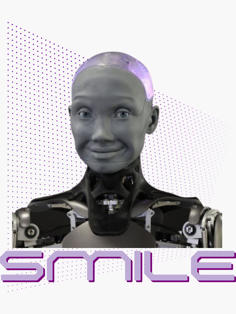 "Smile funny artificial intelligence" Sticker for Sale by reka88 ...