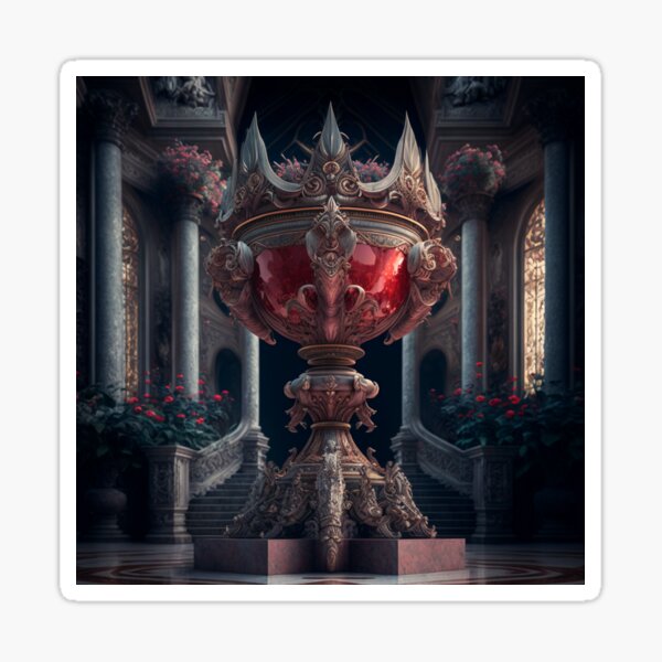 "A Giant Red Beryl Chalice Statue - Beautiful Highly Detailed" Sticker ...