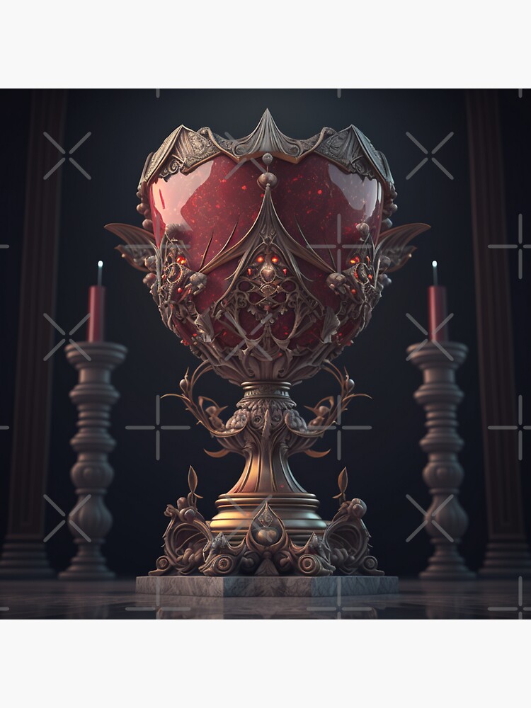 "A Giant Red Beryl Chalice Statue - Candle Stands" Sticker for Sale by ...