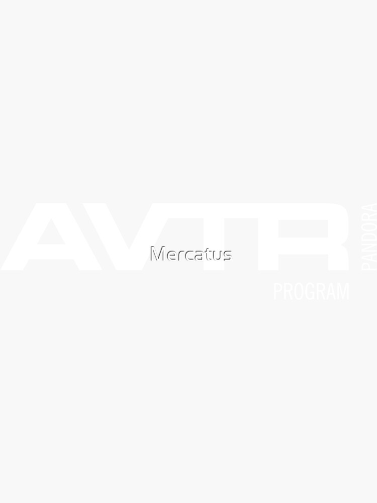 "AVTR Program (Avatar Program) (White)" Sticker for Sale by Mercatus ...