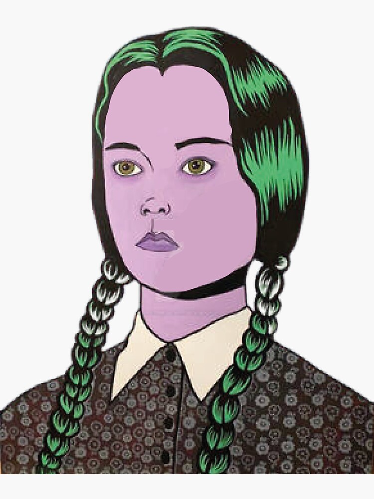 "wednesday tv series" Sticker for Sale by myartforyou12 | Redbubble