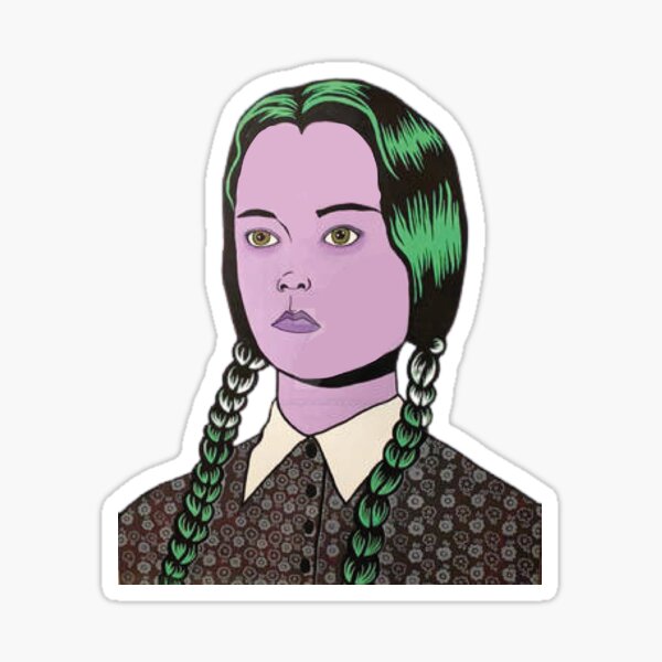 "wednesday tv series" Sticker for Sale by myartforyou12 | Redbubble