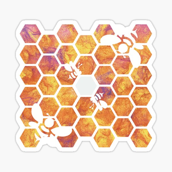 "Honeycomb" Sticker for Sale by LesLapins | Redbubble