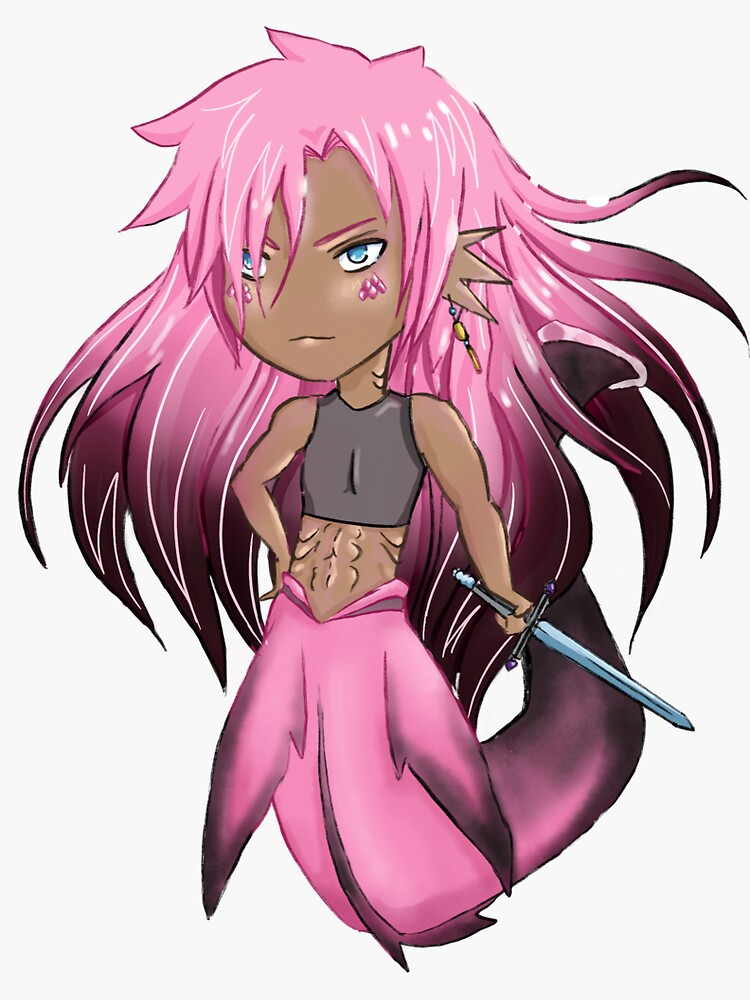 "Kayron Chibi Merman" Sticker for Sale by Yukijah-art | Redbubble